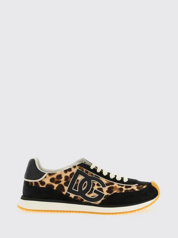 Dolce & Gabbana Leo Print Lace-up Sneakers - Multicolor