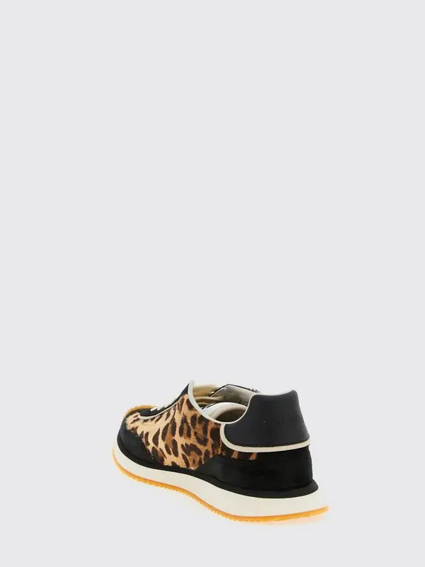 Dolce & Gabbana Suede And Animal Print Nylon Dg Cushion Sneakers