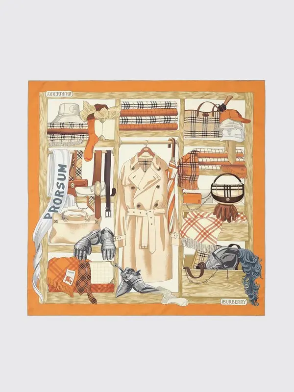 Burberry Wardrobe Silk Foulard - Orange
