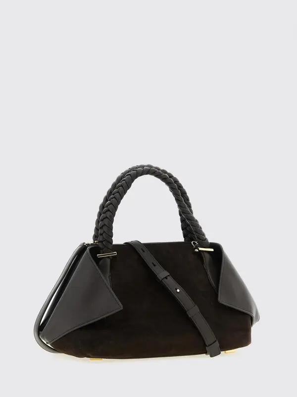 FERRAGAMO Suede Trapeze Satchel - Brown