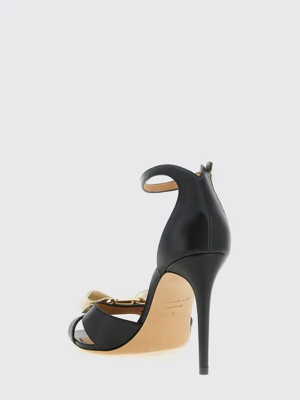FERRAGAMO Vara Bow Leather Stiletto Sandals - Black