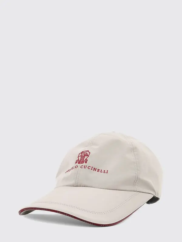 Brunello Cucinelli Baseball Cap With Embroidered Logo - Brown