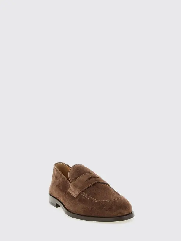 Brunello Cucinelli Suede Calfskin Loafers - Brown