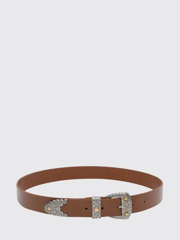 Pinko Embellished Leather Belt - Brown