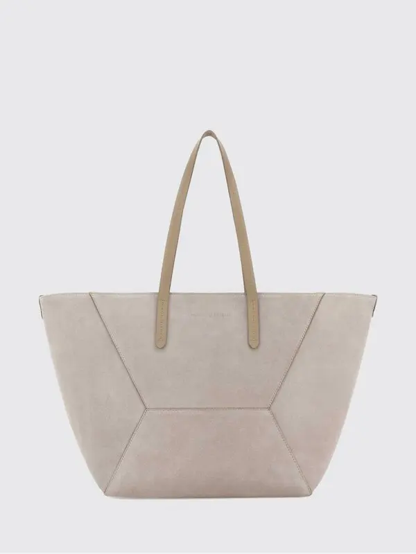 Brunello Cucinelli Suede Tote Bag - Natural