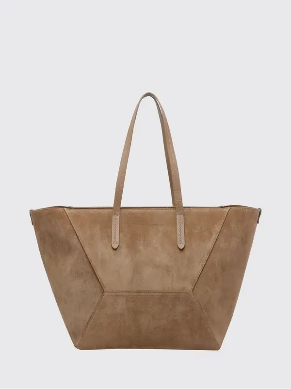Brunello Cucinelli Suede Tote Bag - Sand