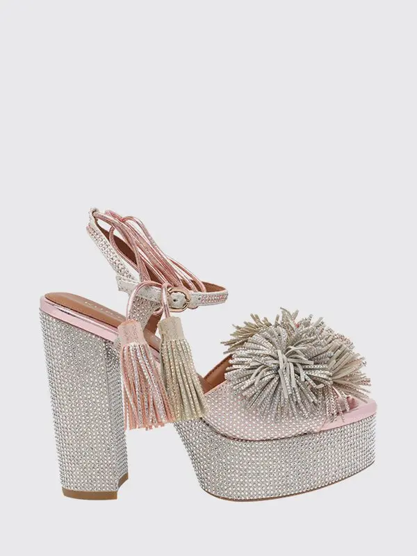 Kurt Geiger Embellished Pom Pom Platform Sandals