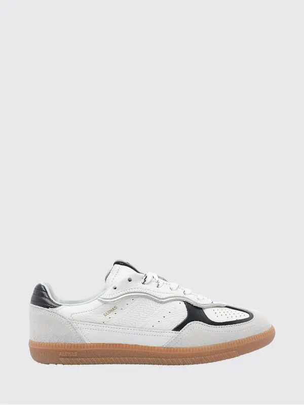 ALOHAS Grained Leather And Suede Sneakers - White