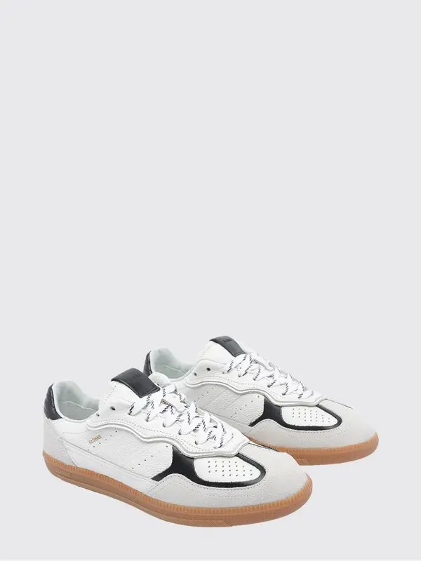 ALOHAS Grained Leather And Suede Sneakers - White