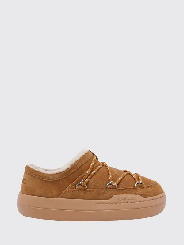Moon Boot Lace Up Wedge Shoes - Brown