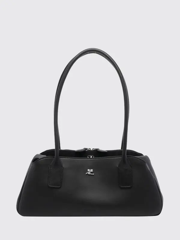 COURREGES Strip Leather Bag - Black
