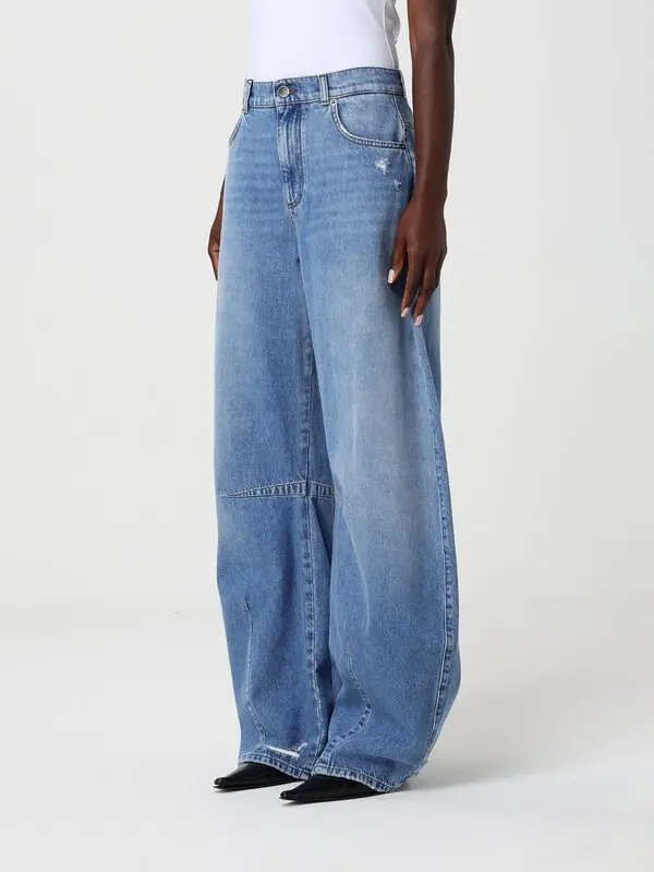 Dolce & Gabbana Baggy Cotton Denim Jeans - Gnawed Blue