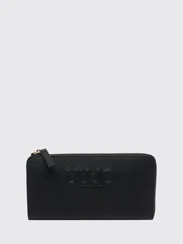 Liu Jo Saffiano Faux Leather Wallet - Black