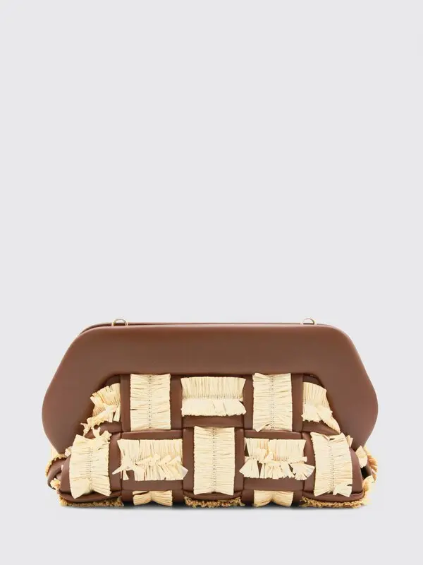 THEMOIRE Bios Intreccio Vegan Leather Clutch - Brown