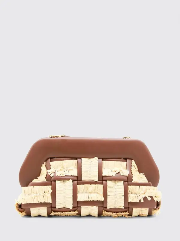 THEMOIRE Bios Intreccio Vegan Leather Clutch - Brown