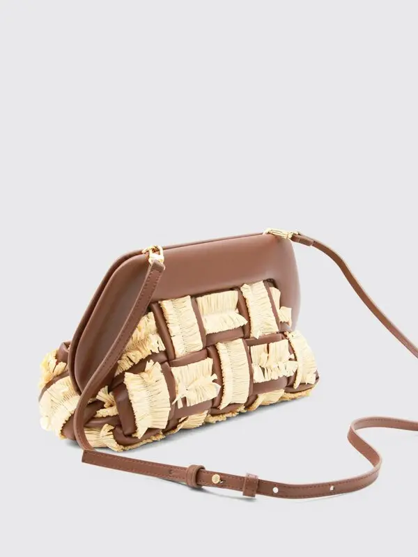 THEMOIRE Bios Intreccio Vegan Leather Clutch - Brown