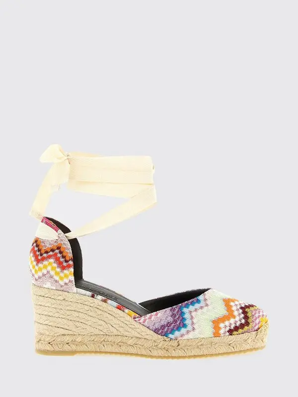 Missoni Zig Zag Viscose Wedge Espadrilles - Multicolor