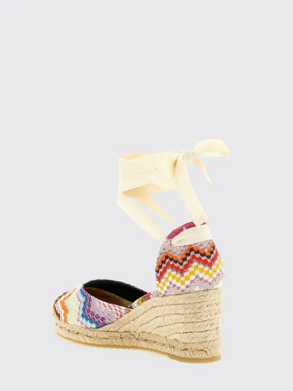Missoni Zig Zag Viscose Wedge Espadrilles - Multicolor