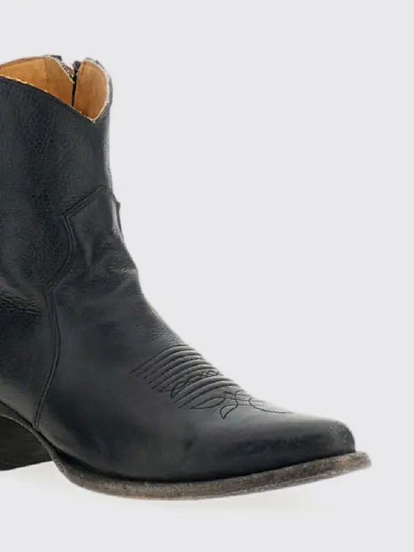 Comme Des Garçons Cracked Leather Ankle Boots