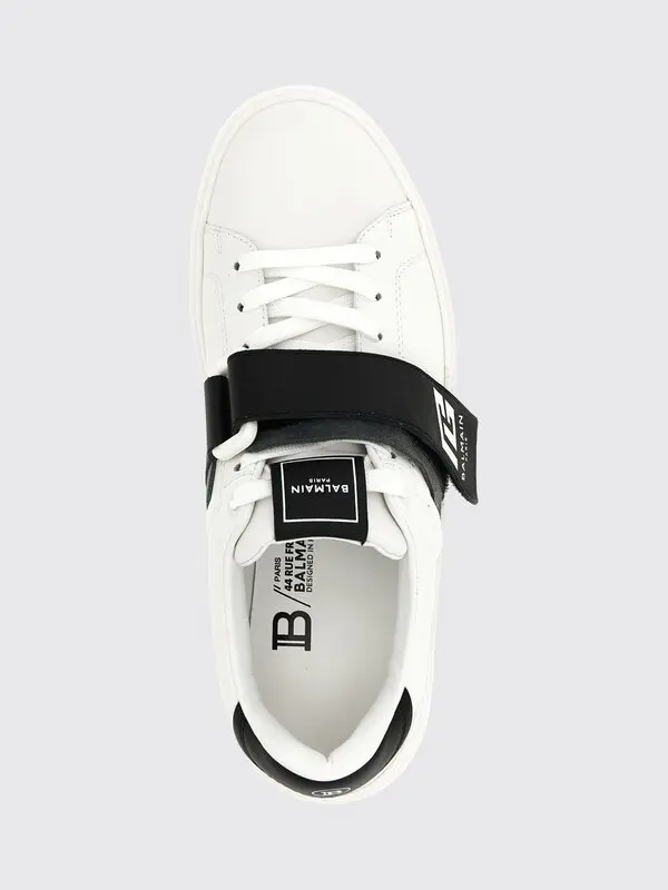 Balmain Leather Low Top Sneakers