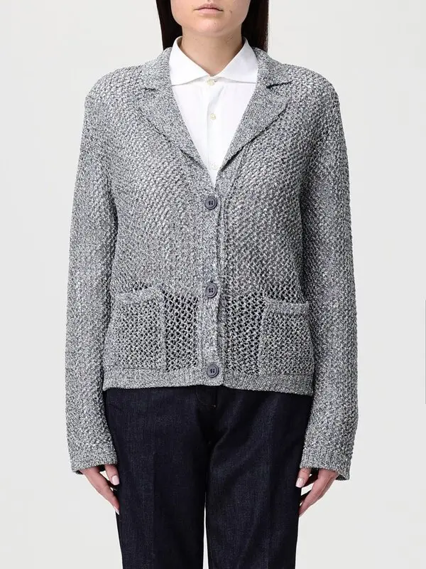 KANGRA Cotton Blend Blazer Cardigan - Blue