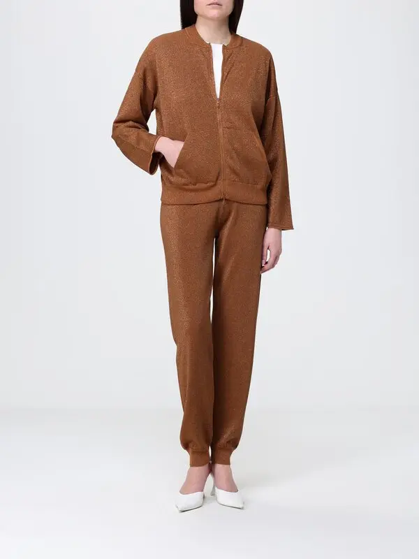 KANGRA Cotton Blend Zip Sweatshirt - Brown