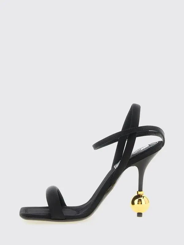 Moschino Sculptural Heel Satin Sandals