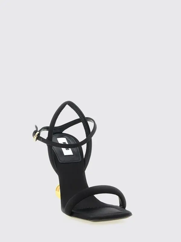 Moschino Sculptural Heel Satin Sandals