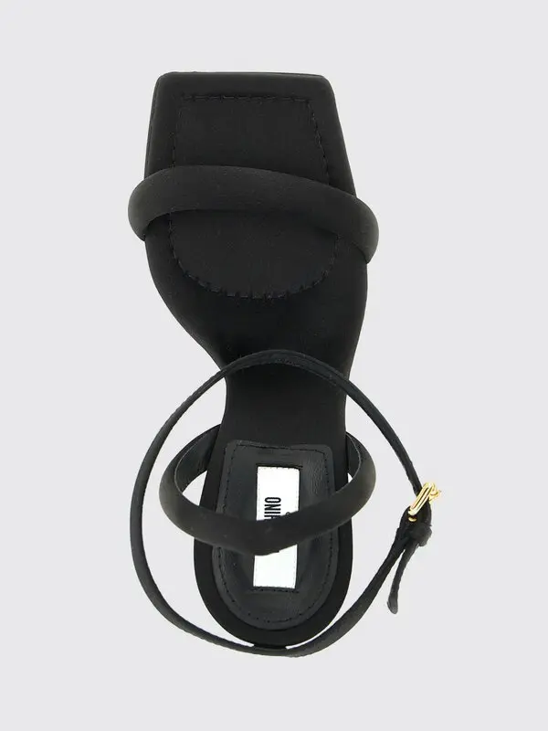Moschino Sculptural Heel Satin Sandals