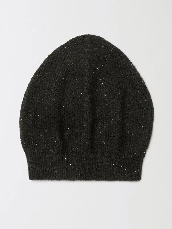 Fabiana Filippi Beanie Hat With Sequins - Blue