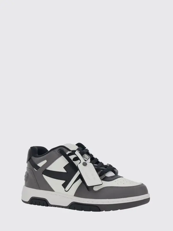Off-White Out Of Office" Bi-smooth Leather Low Top Sneakers - Grey