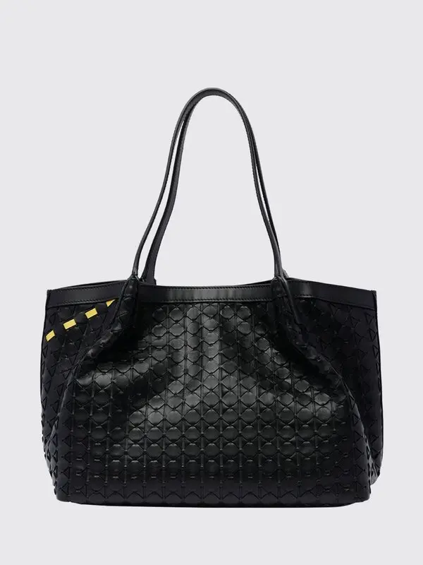 SERAPIAN Woven Shoulder Bag - Black