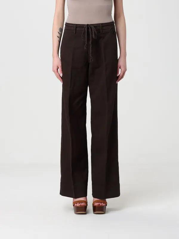 MASON'S Wide Leg Cotton Linen Trousers