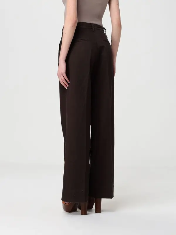 MASON'S Wide Leg Cotton Linen Trousers