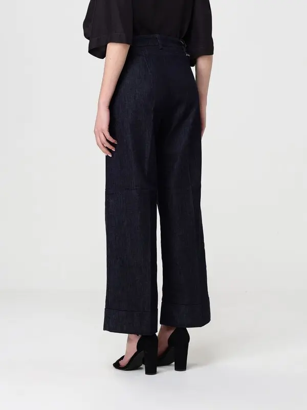 MASON'S Wide Leg Denim Pants - Navy