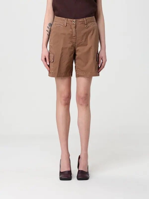MASON'S Cargo Shorts With Embellished Pockets - Brown