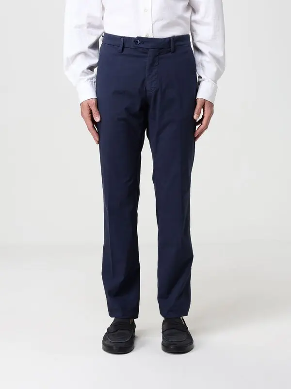 MASON'S Tailored Cotton Trousers - Navy