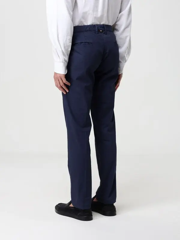 MASON'S Tailored Cotton Trousers - Navy