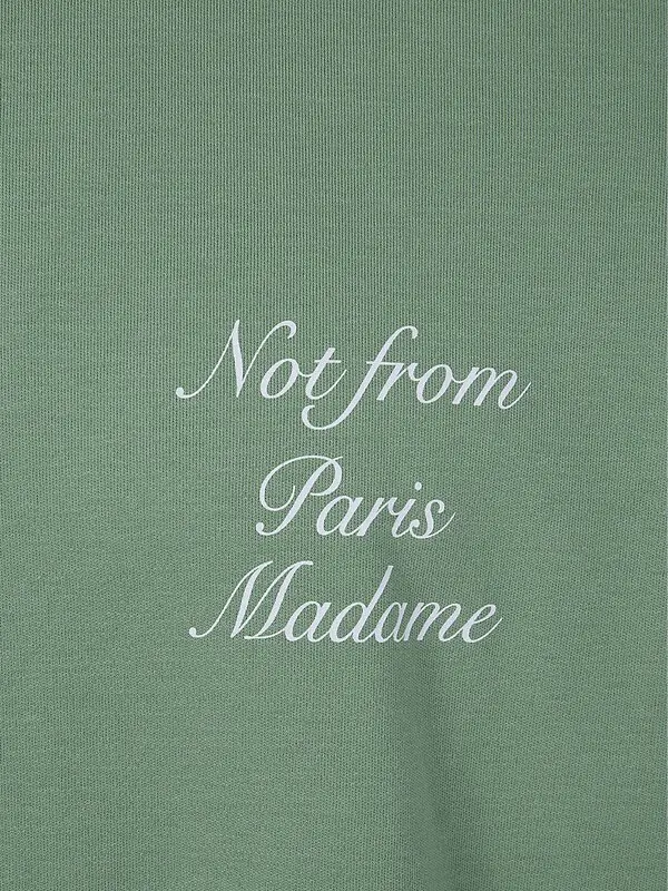 Drole De Monsieur Cotton Casual T-shirt With Slogan - Green