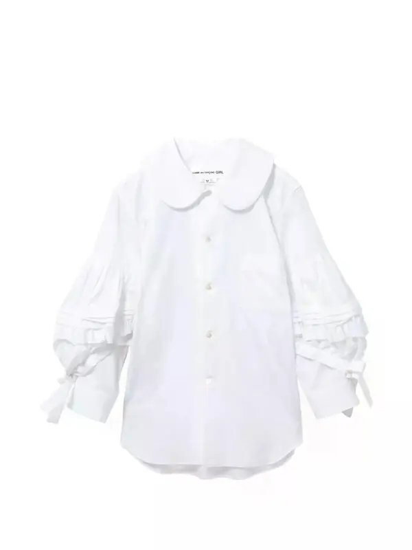 Comme Des Garçons Ruffled Sleeve Shirt - White