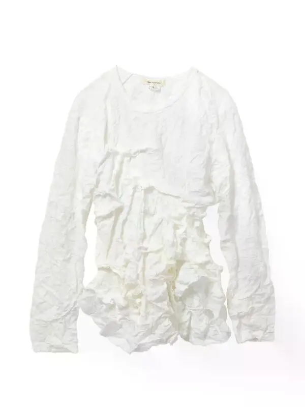 Comme Des Garçons Ruffled Top - White