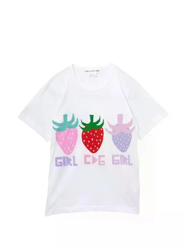 Comme Des Garçons Strawberry Print T-shirt - Pink