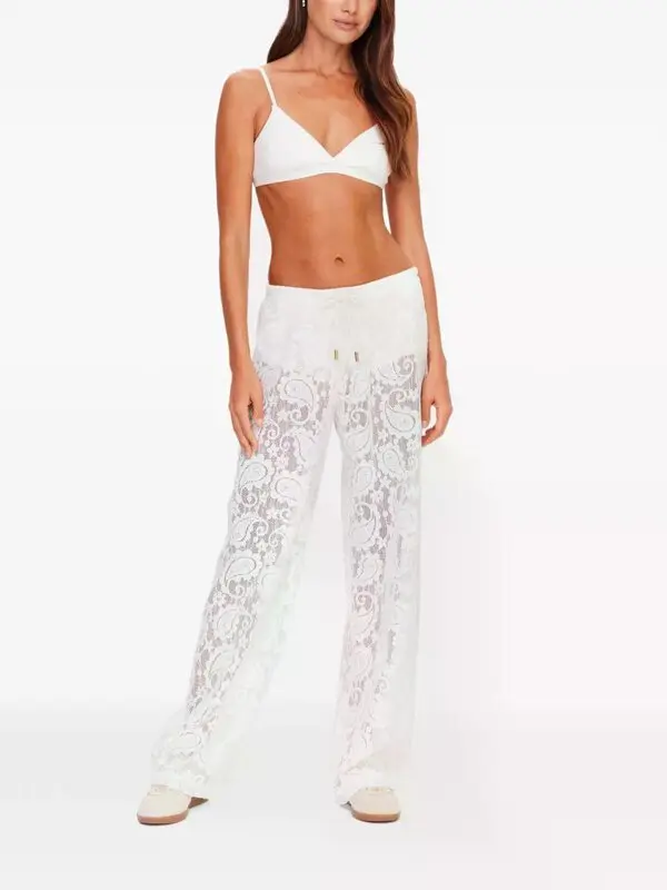The Upside Lace Drawstring Trousers - White