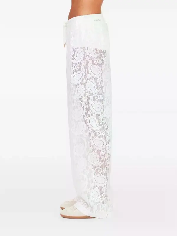 The Upside Lace Drawstring Trousers - White