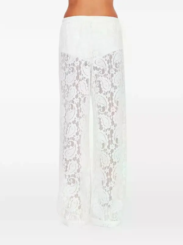The Upside Lace Drawstring Trousers - White