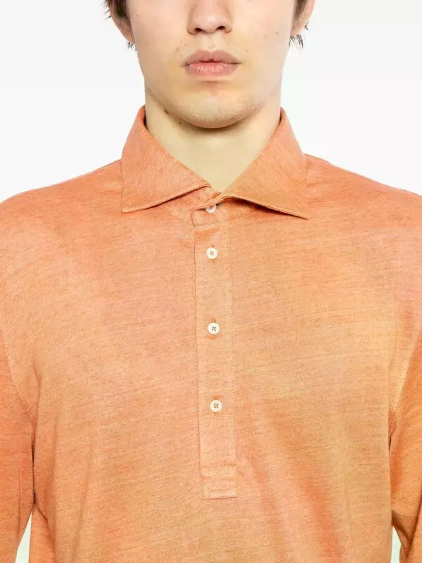 Brunello Cucinelli Polo Top - Orange