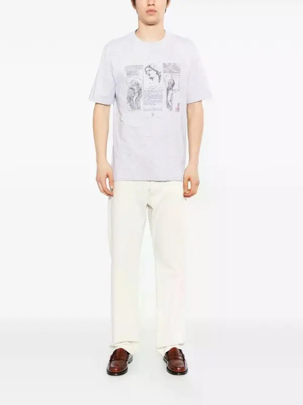 Brunello Cucinelli Print T-shirt - Grey