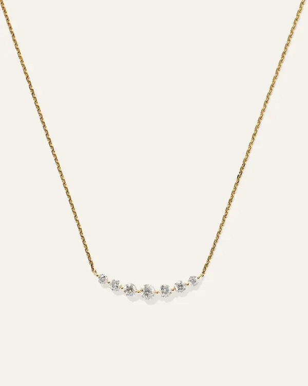Quince 14k Gold Lab Grown Diamond Bar Necklace - Yellow Gold