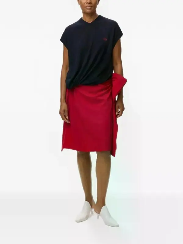 Loewe Draped-detail Midi Skirt