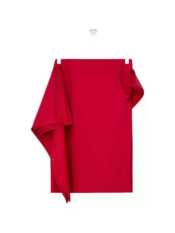 Loewe Draped-detail Midi Skirt - Red